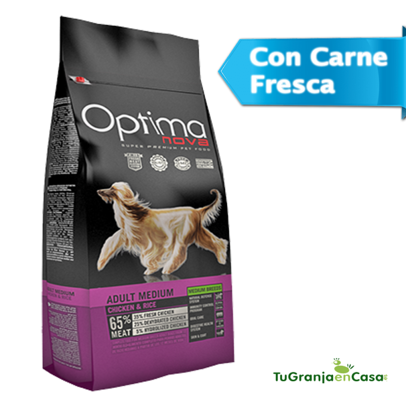 Pienso Optimanova medium adult chicken&rice